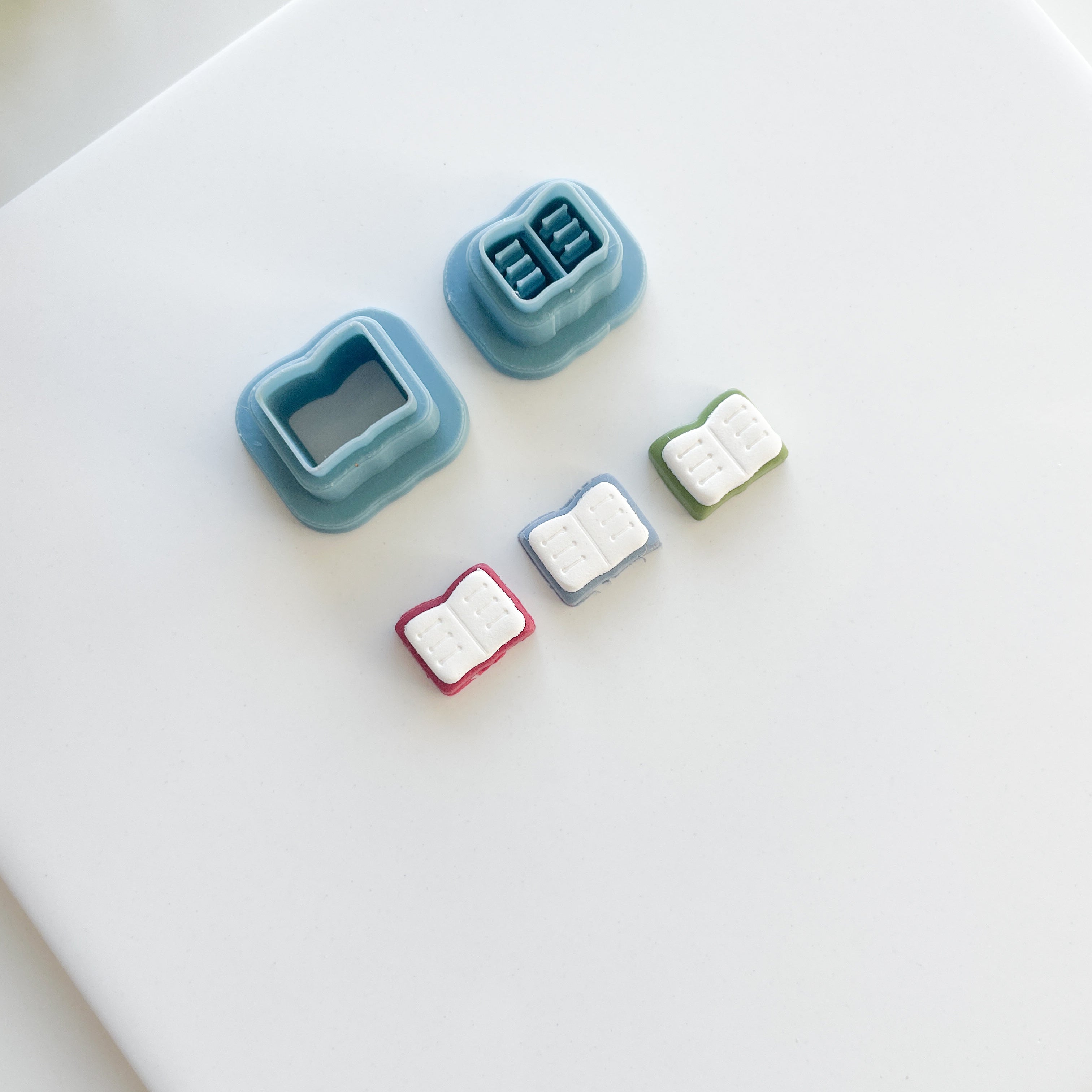 Opened Book Stud Clay Cutter, Bookish Themed Polymer Clay Cutters, Book ...