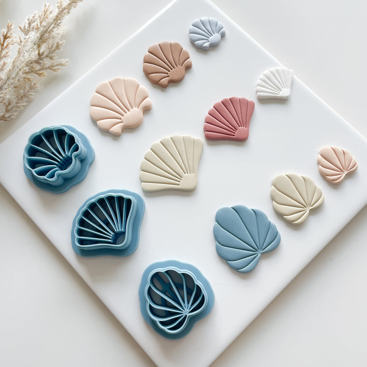 Seashell Clay Cutters, Summer Boho Polymer Clay Cutters, Unique Summer ...